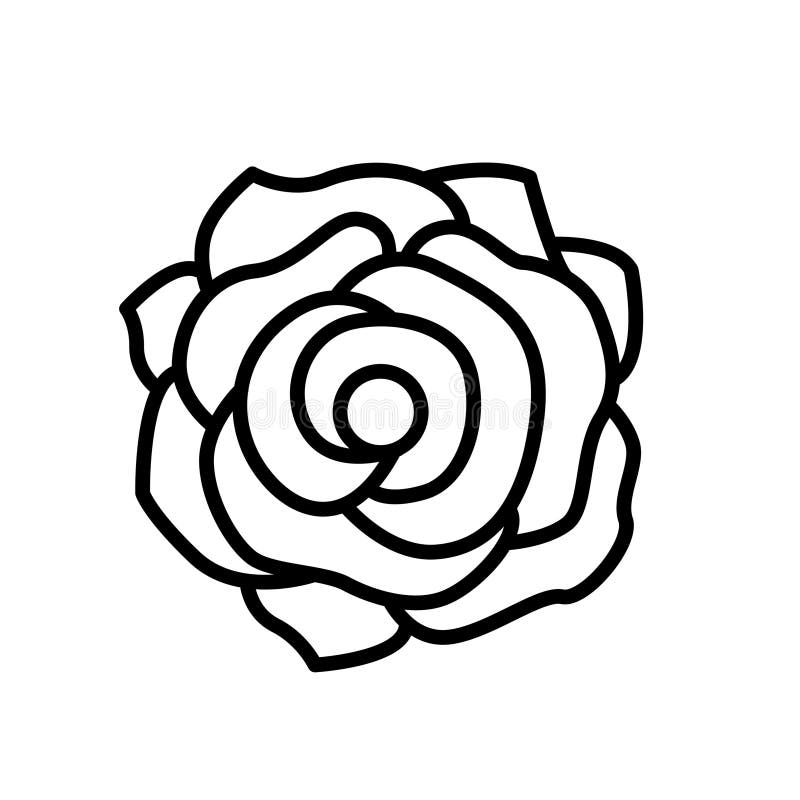Rose Icon Vector Sign and Symbols on Trendy Design Stock Vector ...
