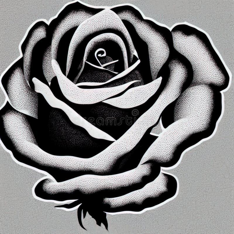 Rose Illustration stock illustration. Illustration of digital - 255247060