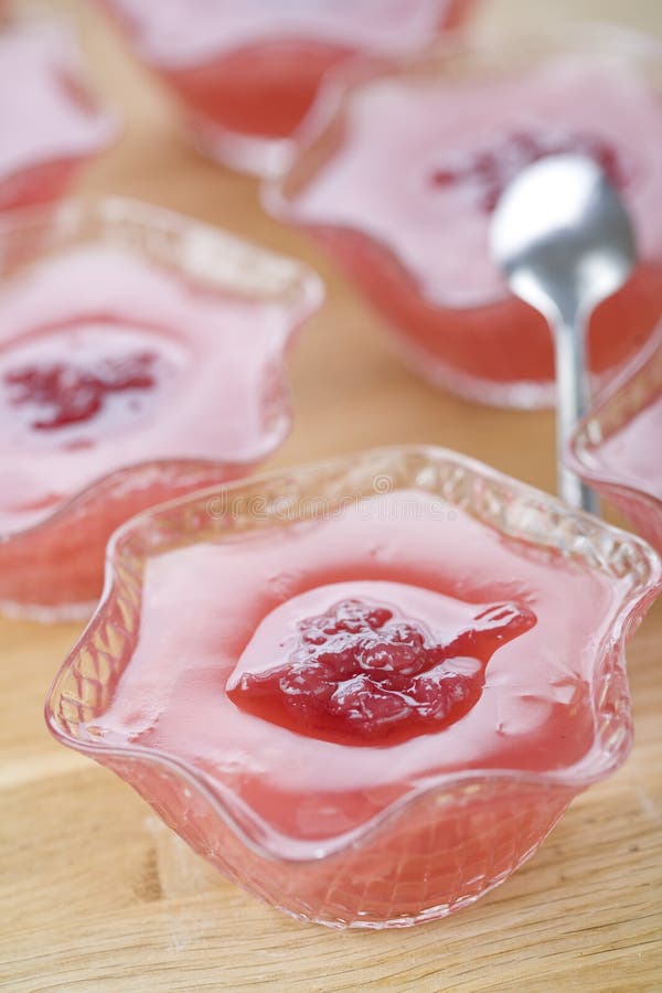 Rose jelly dessert stock image. Image of bowl, jelly - 21006399