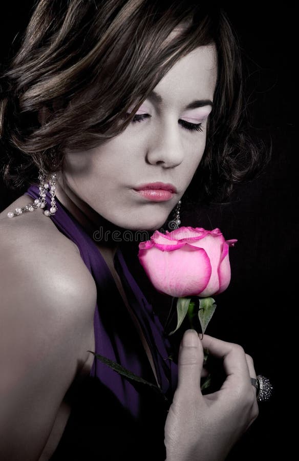 Rose lady stock image. Image of attractive, cool, coquette - 4262899