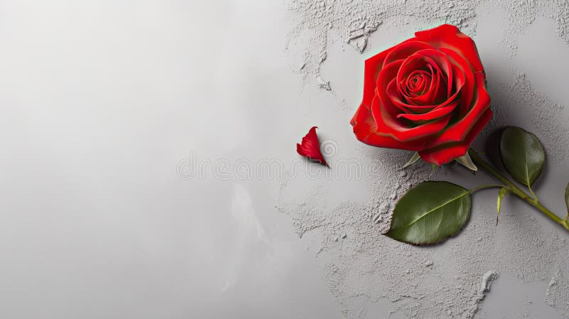 Rose Light Gray Solid Background Stock Illustration - Illustration of ...