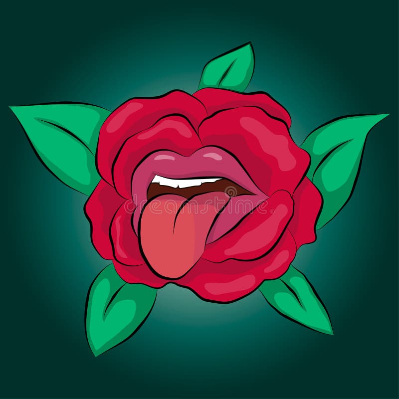 Rose lips stock vector. Illustration of lady, glamour - 25092091