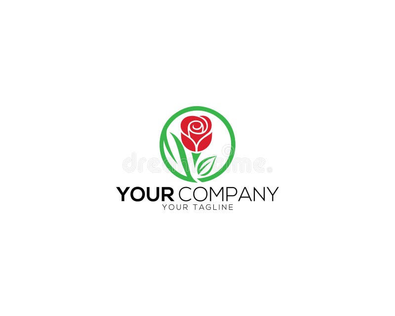 Rose Logo and Icon Design Template Stock Vector - Illustration of ...