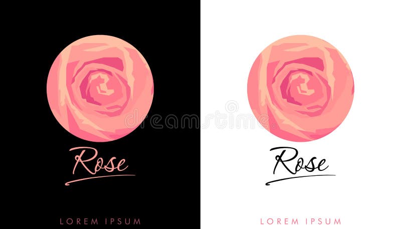 Rose Logo, Ikone, Zeichen, Symbol, Emblem Vektor Abbildung ...