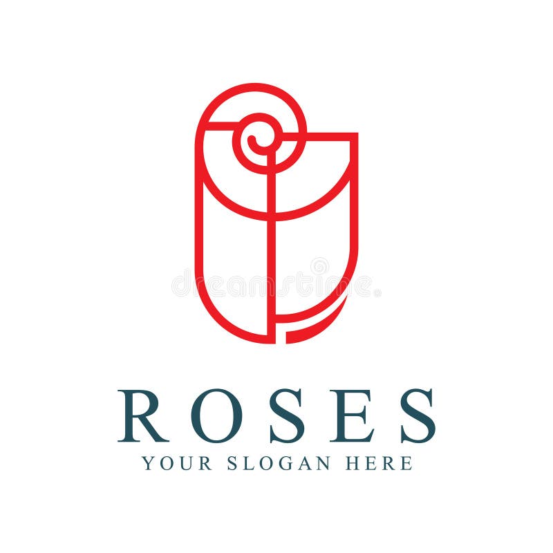 Rose logo illustration stock vector. Illustration of blue - 280140119