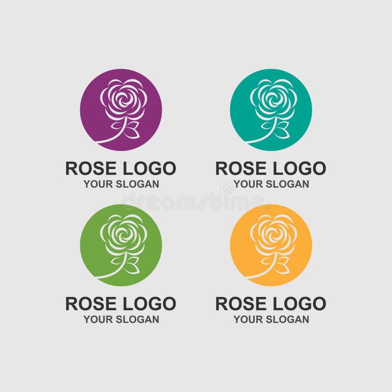 Rose Logo Template stock illustration. Illustration of natural - 166734602