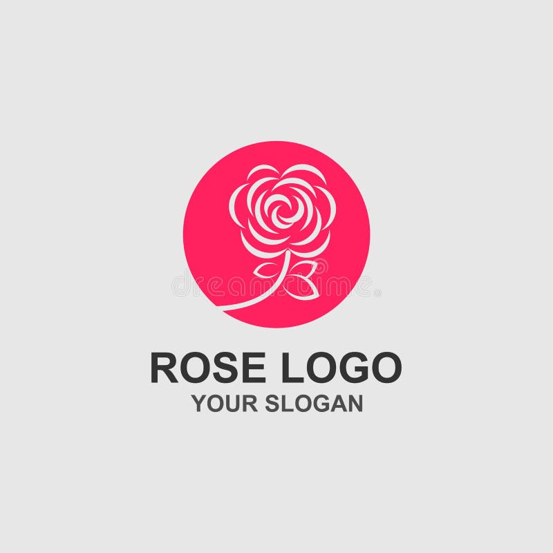 Rose Logo Template stock illustration. Illustration of shape - 166734721
