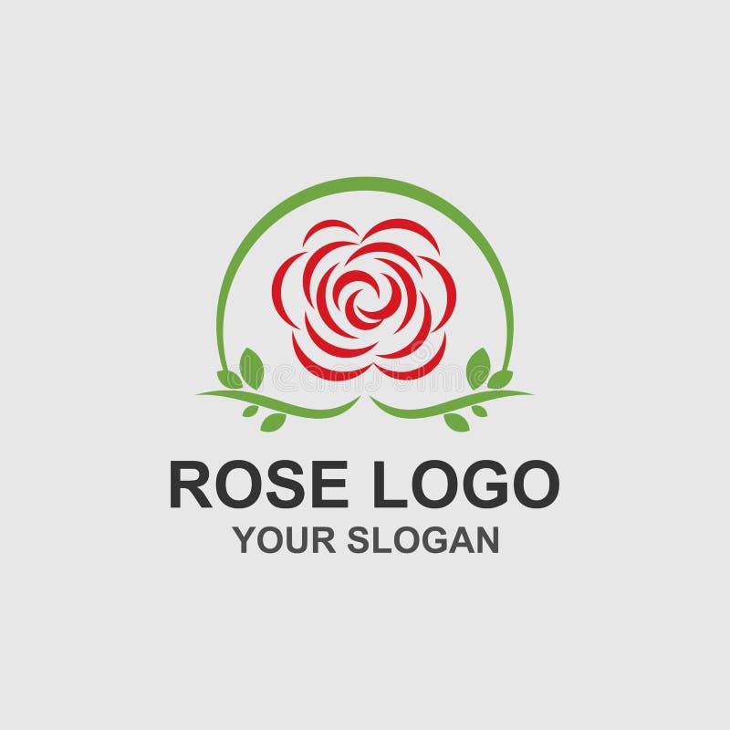 Rose Logo Template stock illustration. Illustration of element - 166734977