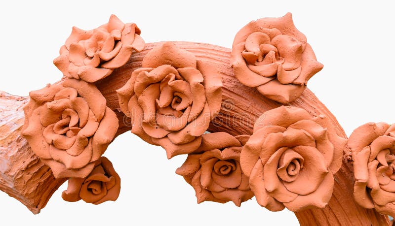 Rose made from clay stock photo. Image of isolated, figurine - 31149668
