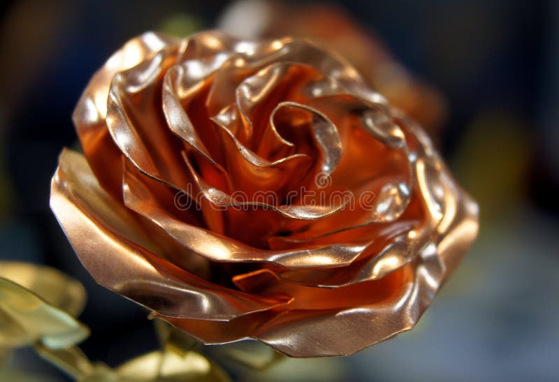 Rose made of copper stock photo. Image of flourished - 81104782