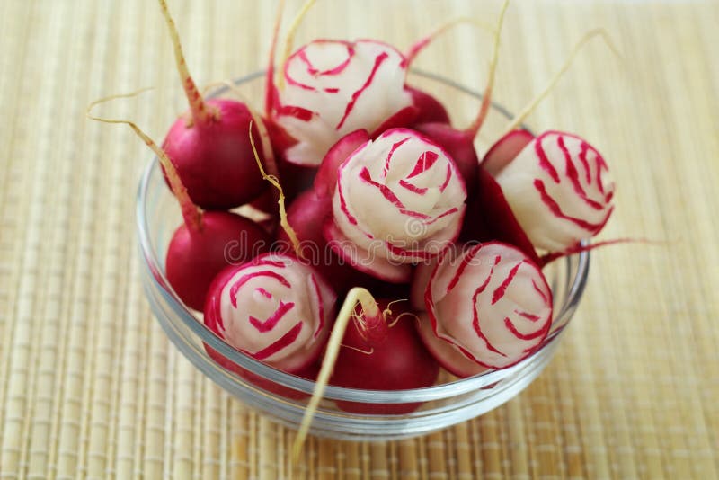 Rose made from a radish stock photo. Image of carving - 31091454