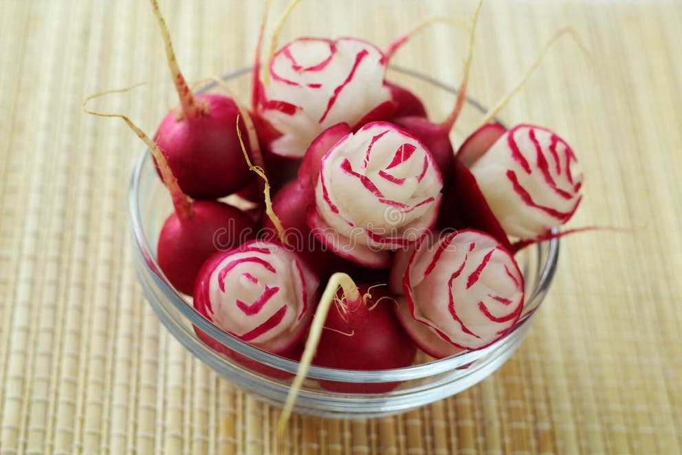 Rose made from a radish stock photo. Image of carving - 31091454