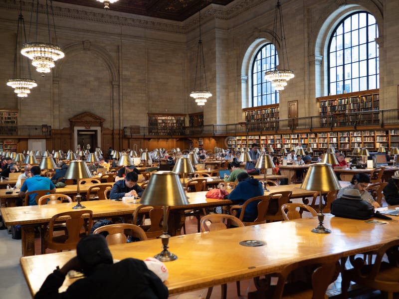Rose Main reading room. editorial image. Image of america - 245721520