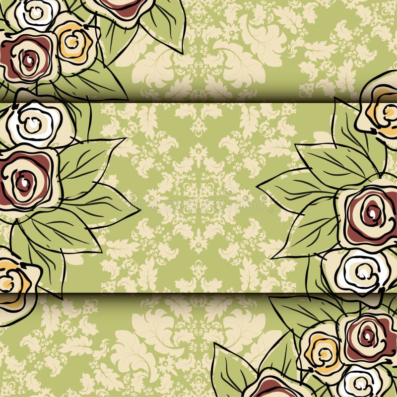 Rose Motif. Flower Design Elements Vector Stock Vector - Illustration ...