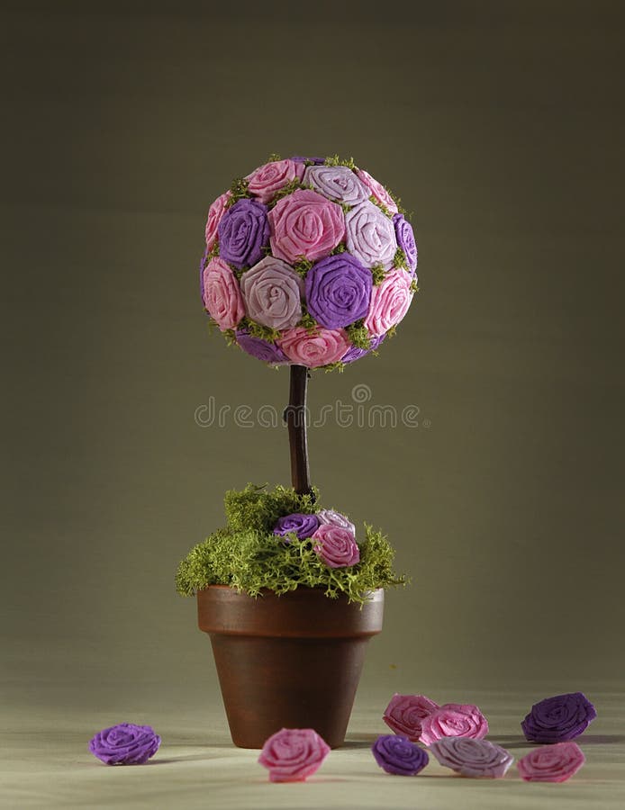 Rose paper tree stock image. Image of design, paper, creativity - 35671327