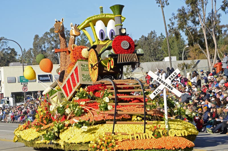 Rose Parade Train Float imagen de archivo editorial. Imagen de tren ...
