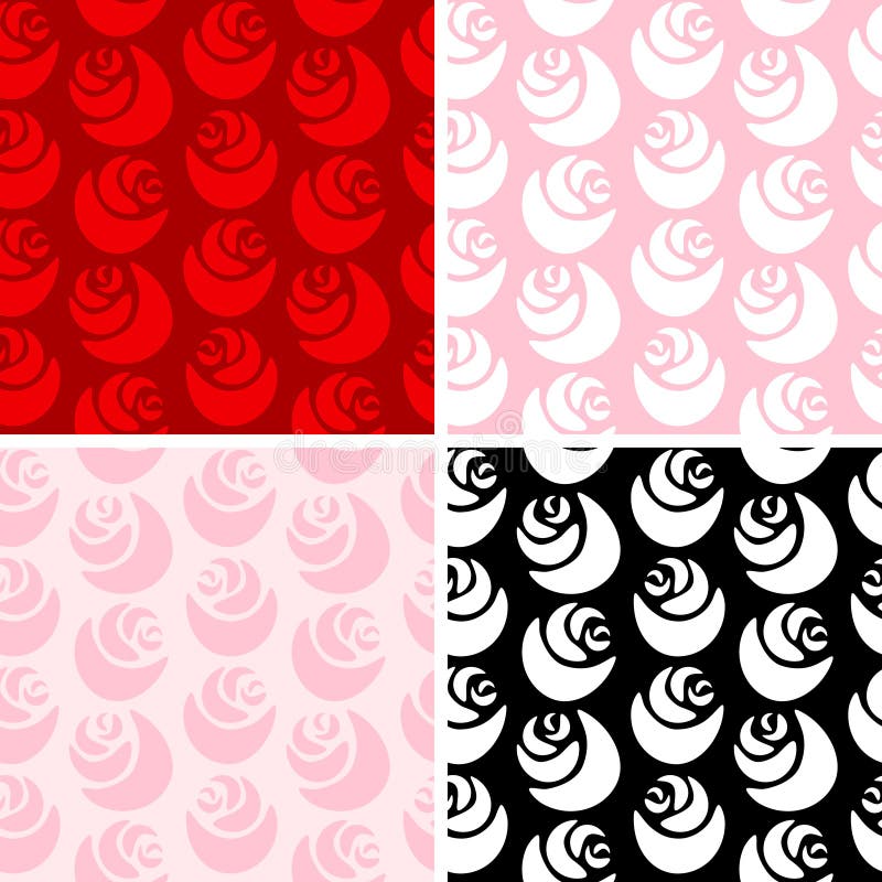 Rose pattern stock vector. Illustration of effortless - 24812092