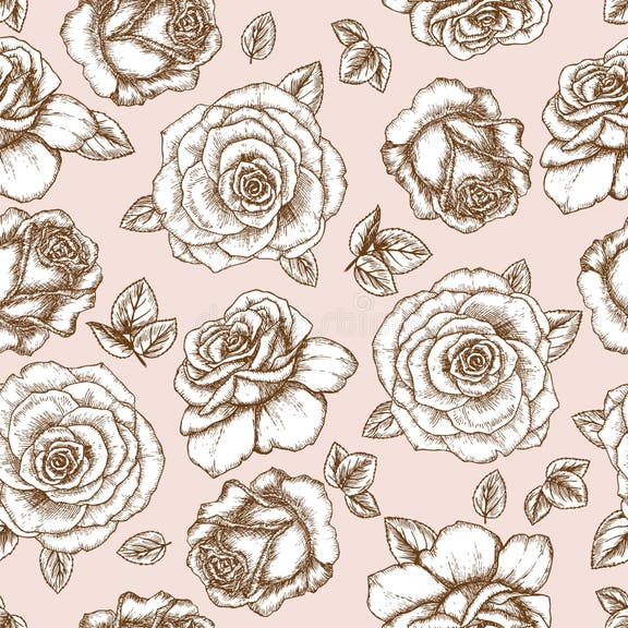 Simple Rose Pattern Stock Illustrations – 24,559 Simple Rose Pattern ...