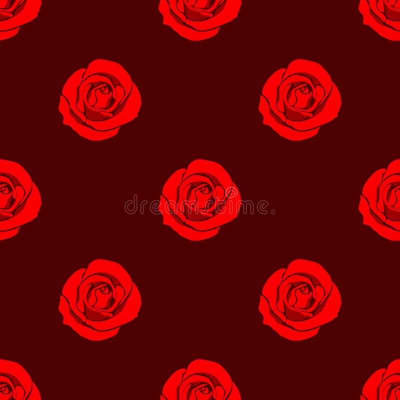 Rose Pattern Red Minimal Texture Stock Vector - Illustration of ...