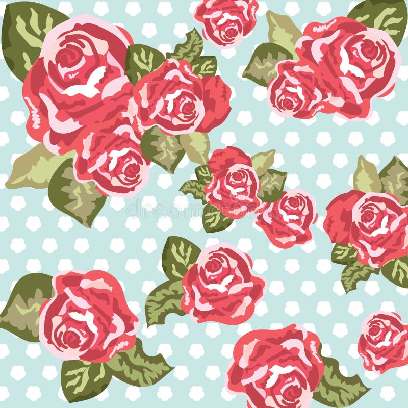 Rose Pattern. Vector Illustration Decorative Design Stock Vector ...