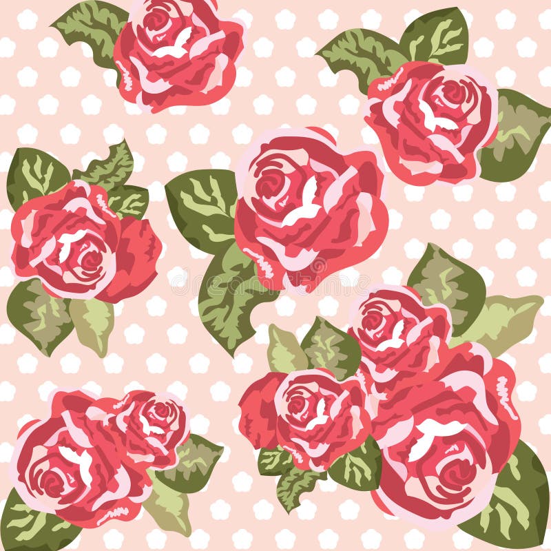 Rose Pattern. Vector Illustration Decorative Design Stock Vector ...
