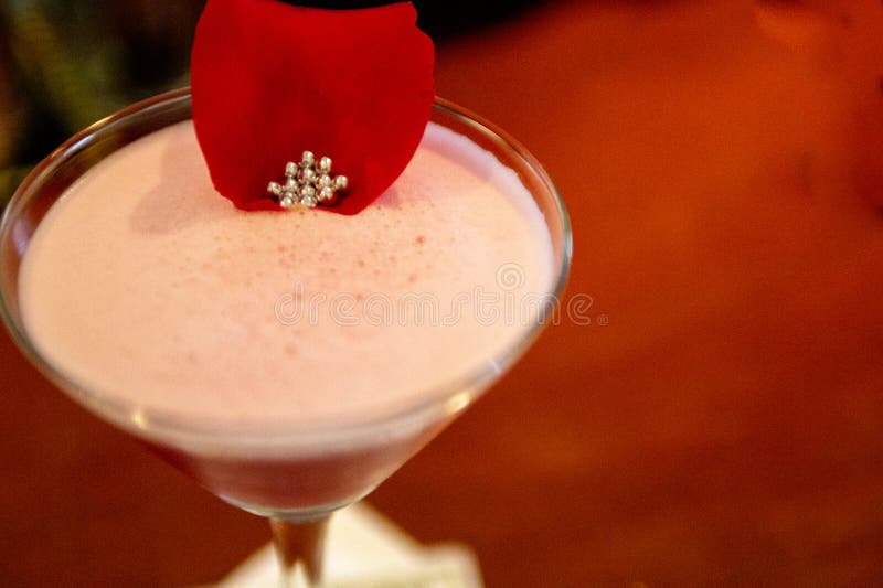 Rose Petal Cosmopolitan with Copy Space Stock Image - Image of mixed ...