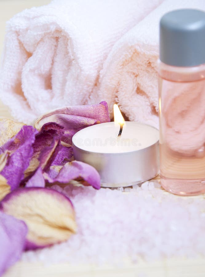 Rose petal spa stock image. Image of harmony, health - 24855871