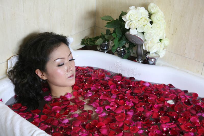 Rose petal spa stock image. Image of soak, bathing, glass - 3629547