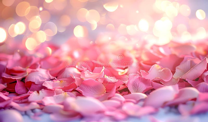 Rose Petals on an Abstract Background Stock Illustration - Illustration ...