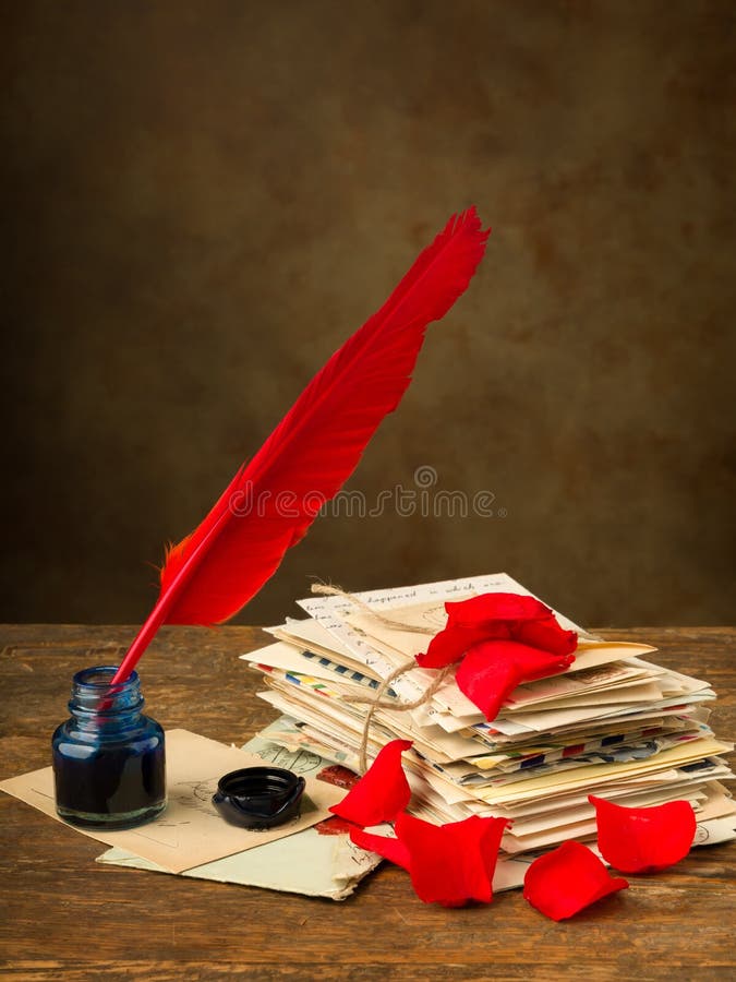 Rose Petals and Old Letters Stock Image - Image of life, sealed: 60602167