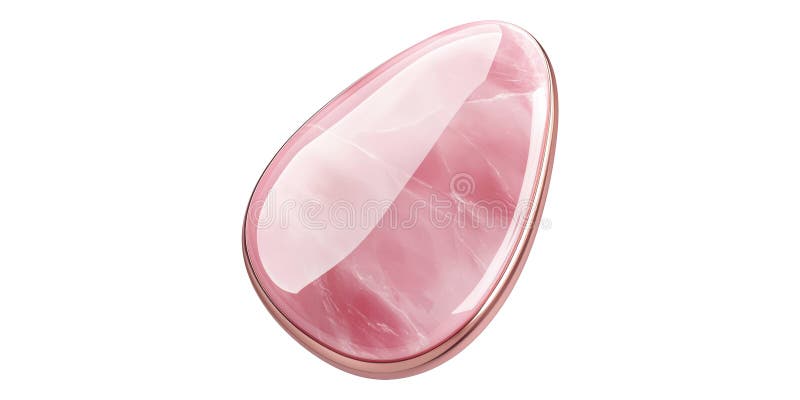 Rose Quartz Gemstone with Smooth Finish Isolated on Transparent ...