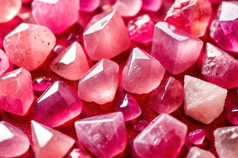 Rose Quartz, Pink Crystal Gemstones, Pattern Texture Background ...