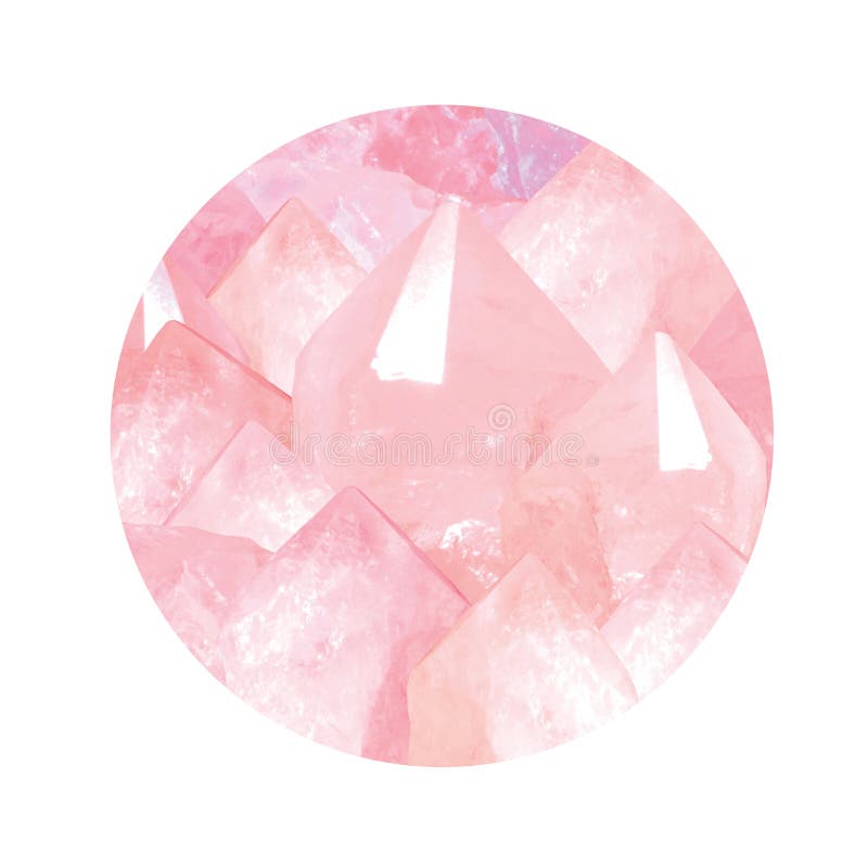 Rose Quartz Crystal Stock Illustrations – 432 Rose Quartz Crystal Stock ...