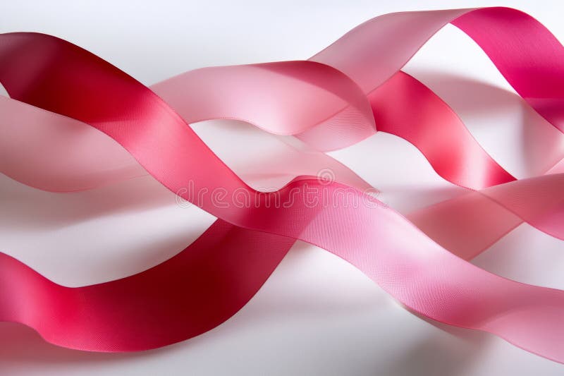 Rose Red Curves, Flowing Gently with Alternating Shadows of Pink and ...
