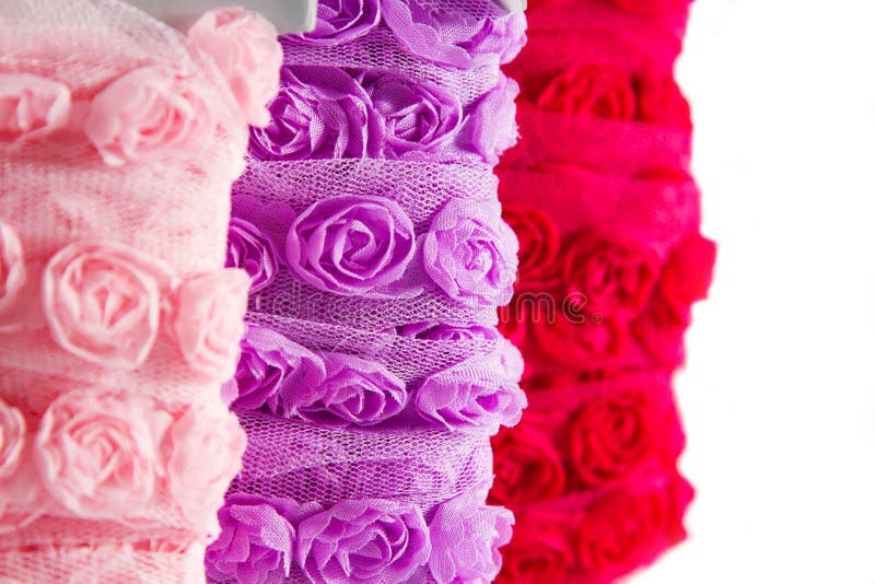 Rose ribbon stock image. Image of colourful, mauve, organza - 35814941