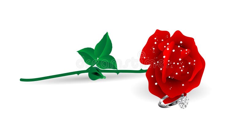 Rose and ring stock vector. Illustration of glittering - 17948793