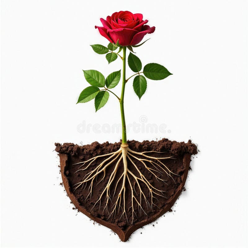 Rose Root System stock illustration. Illustration of plant - 342117498