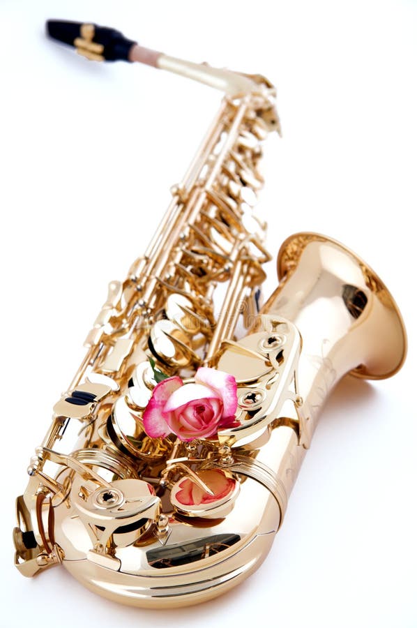 Rose Rose De Saxophone D'or Photo stock - Image du saxophone, mélodies ...