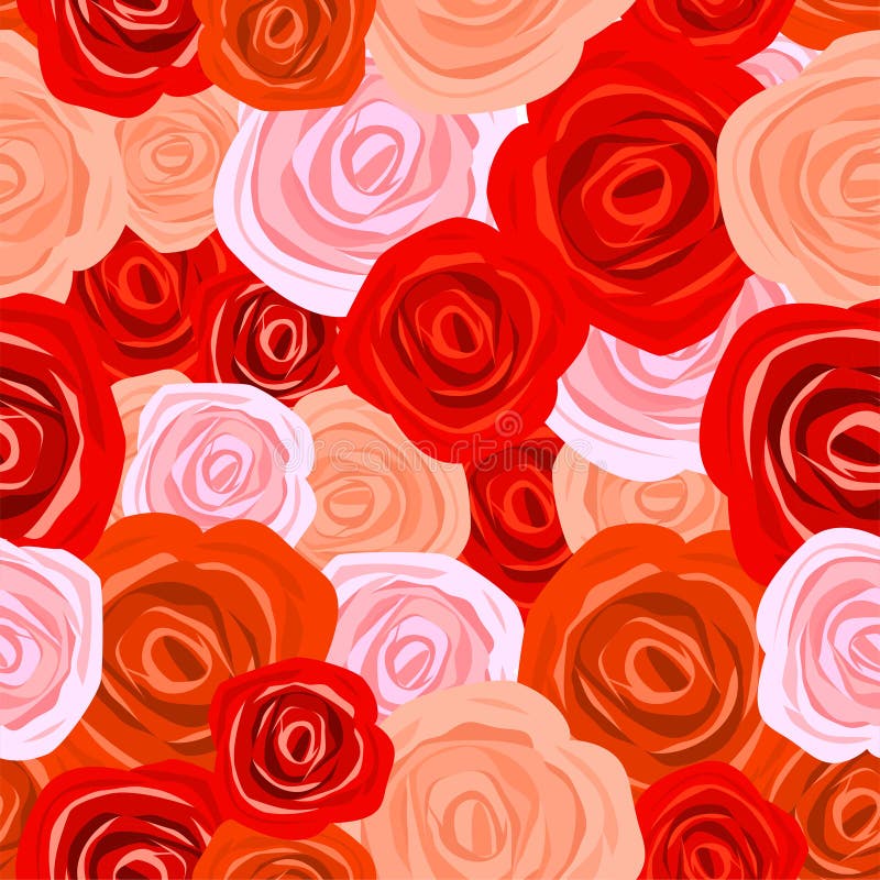 Rose seamless background stock vector. Illustration of decoration ...
