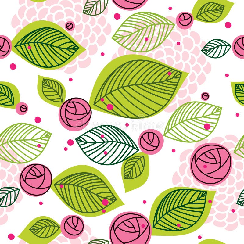 Rose seamless pattern stock vector. Illustration of flower - 25081280