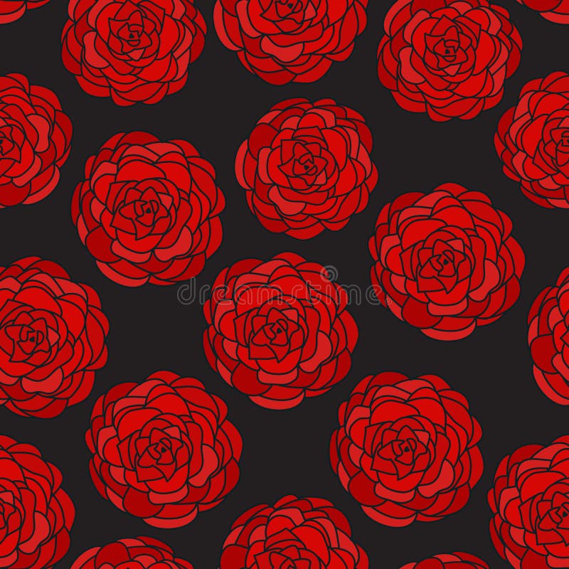 Rose seamless pattern stock vector. Illustration of pattern - 68104077