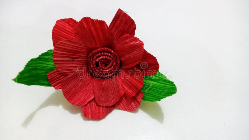 Rose-shaped Corn Husk Craft Stock Photo - Image of pins, husks: 302432090