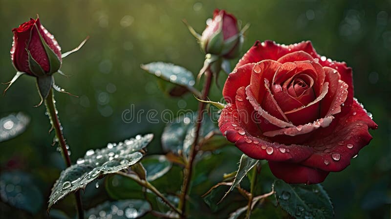 The Rose is in Sharp Focus, Showcasing Its Intricate Petals with ...