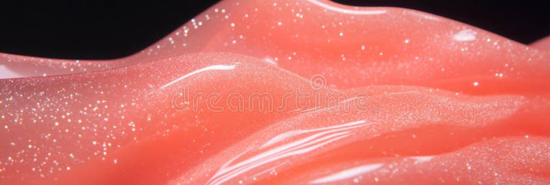 Rose Shimmering Pink Gel with Viscous Flow and Deep Sparkling Texture ...