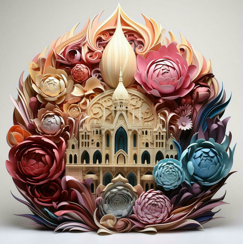 Rose on a Stone Rose on the Wall Rose and Roses Stock Illustration ...