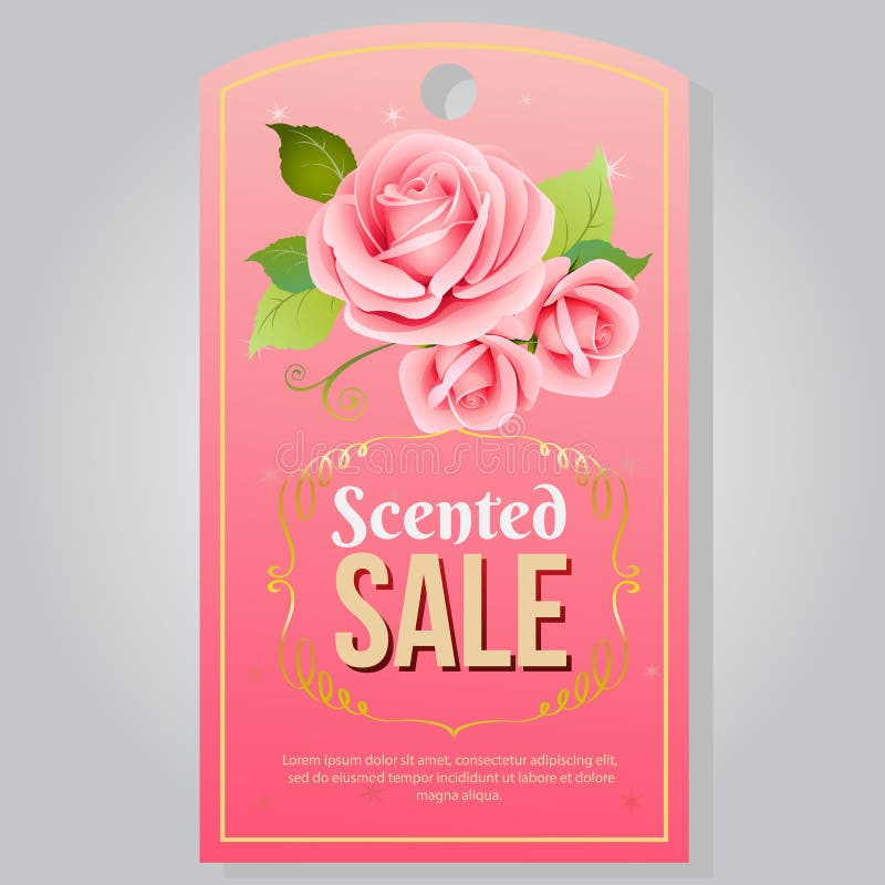 Rose tag stock vector. Illustration of celebration, blossom - 76030273