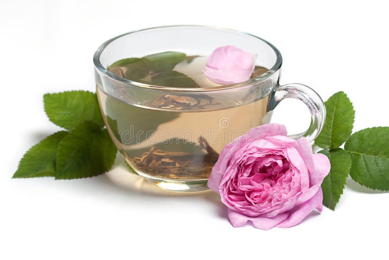 Rose tea stock photo. Image of closeup, glass, flower - 22104608