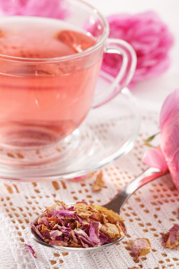 Rose tea stock photo. Image of flower, glass, rose, pink - 22104566
