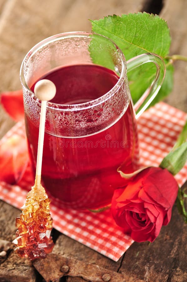 Rose tea stock image. Image of napkin, petal, food, teacup - 31054081