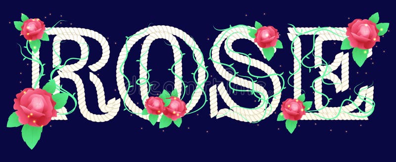 Red Rose with Text on a Card or Invitation. Vector Illustration Stock ...